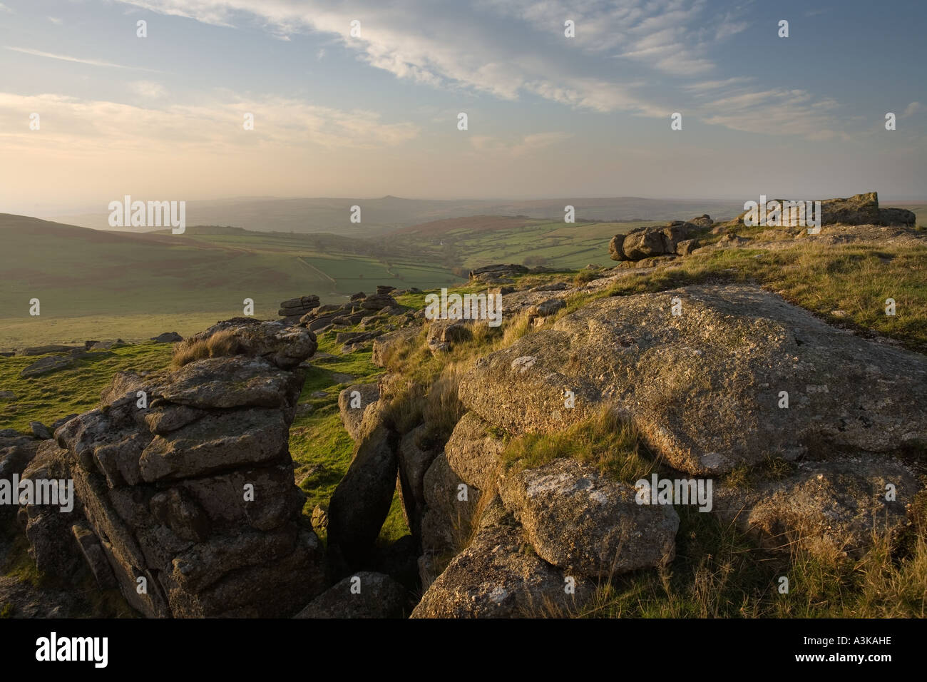 Roos Tor Dartmoor Devon UK Stock Photo - Alamy