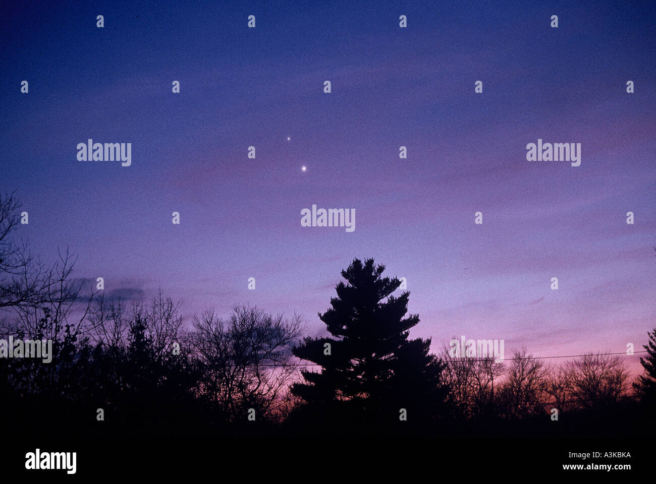 Venus and Jupiter Conjunction Stock Photo - Alamy