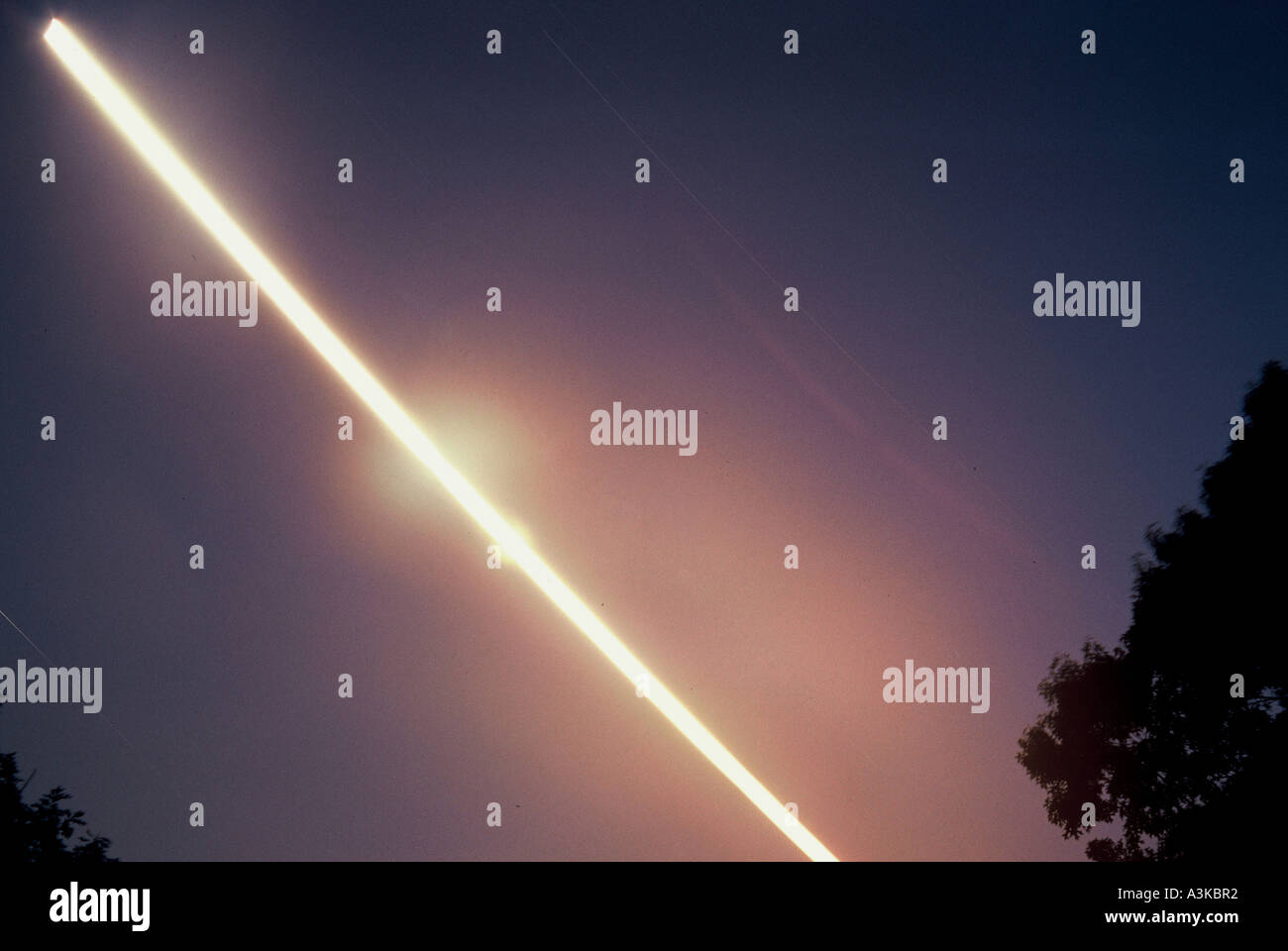 First Quarter Moon trail Time lapse exposure of the Half Moon Stock ...