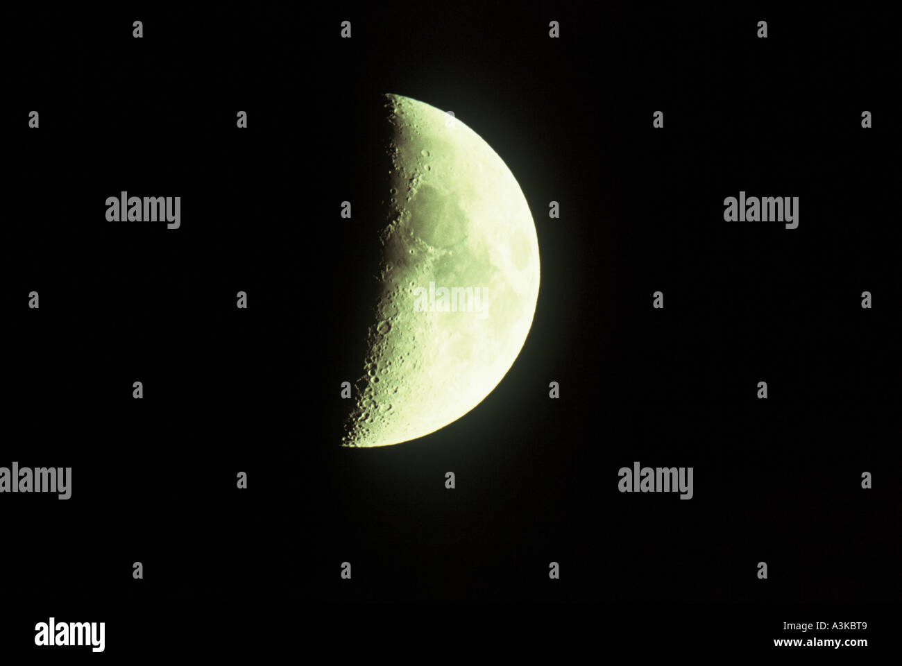 First Quarter Moon Stock Photo - Alamy