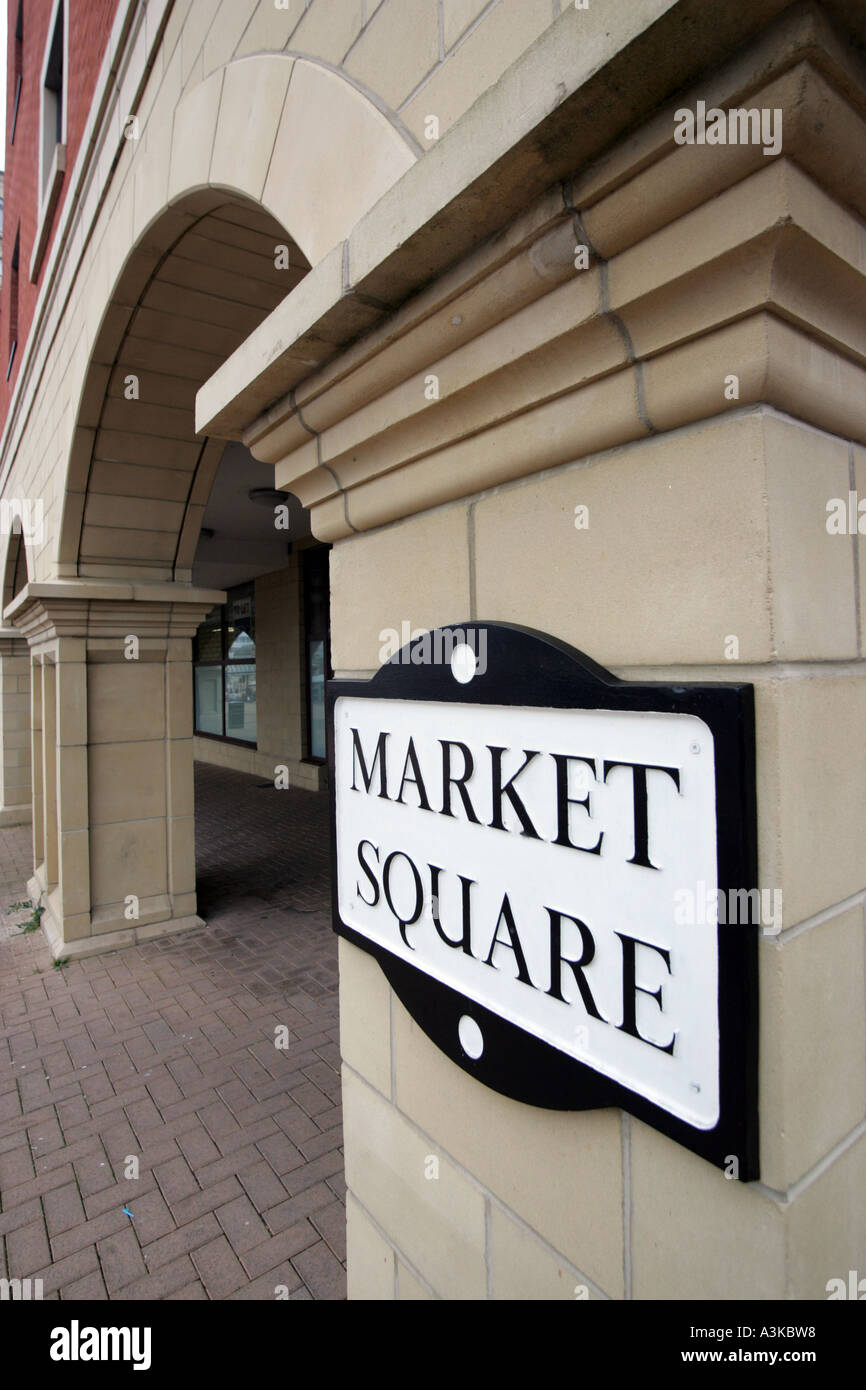 Stone arches at the side of the new Market Square, Wolverhampton Stock ...