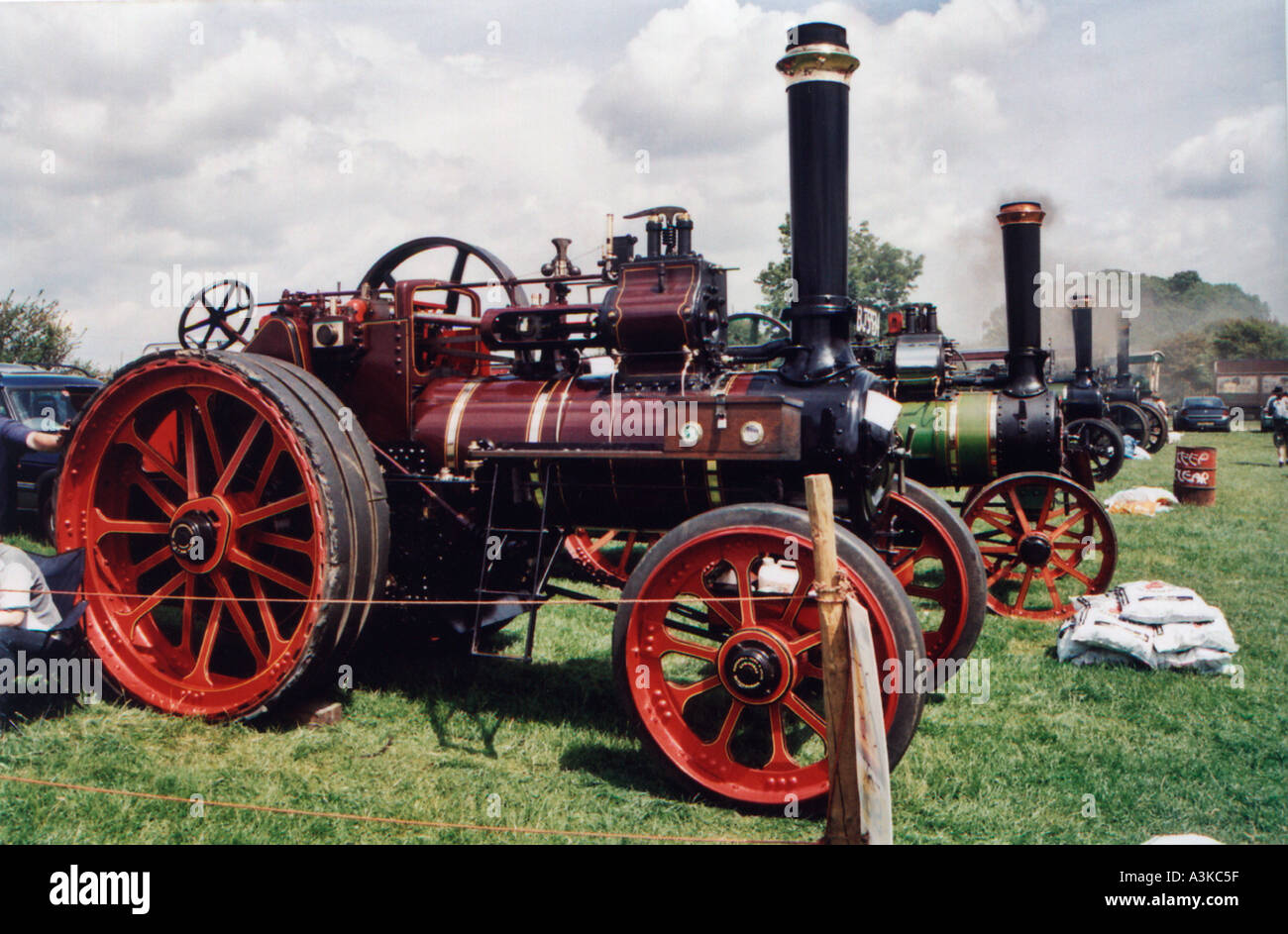 Row of Traction Engines Stock Photo - Alamy
