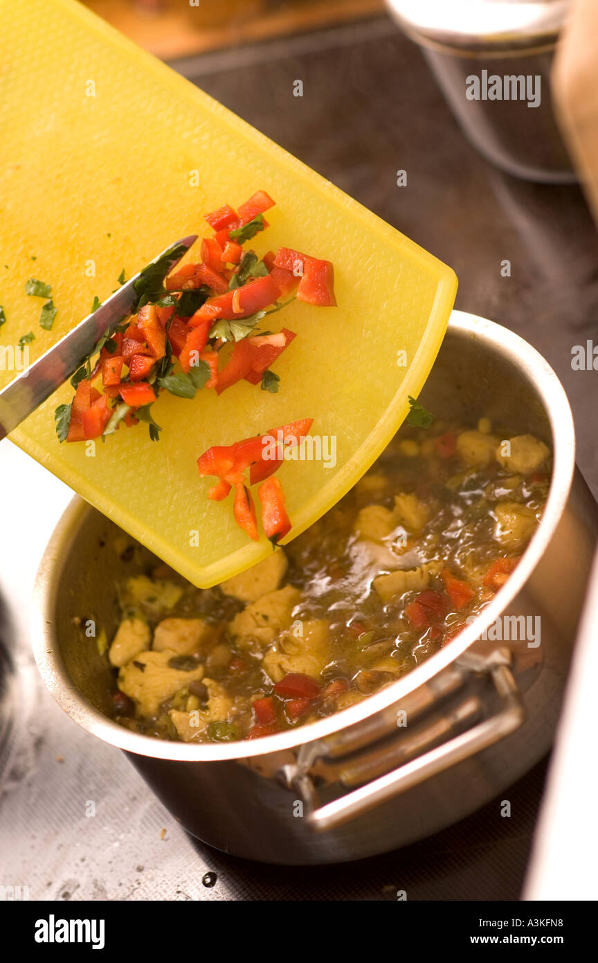 To boil a soup Stock Photo - Alamy