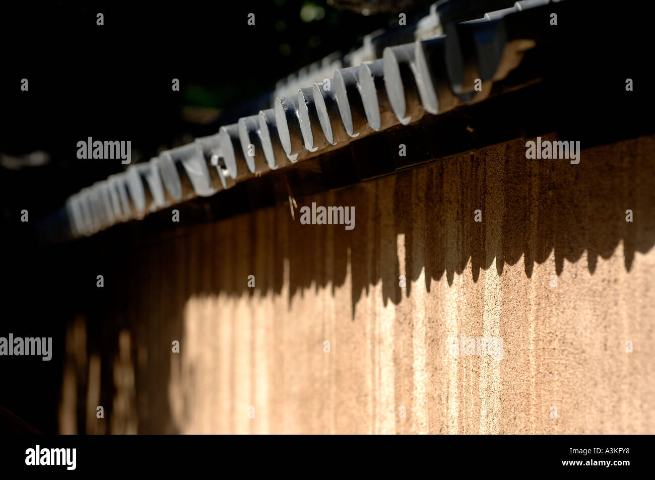 Side of roof Japanese building construction Stock Photo - Alamy