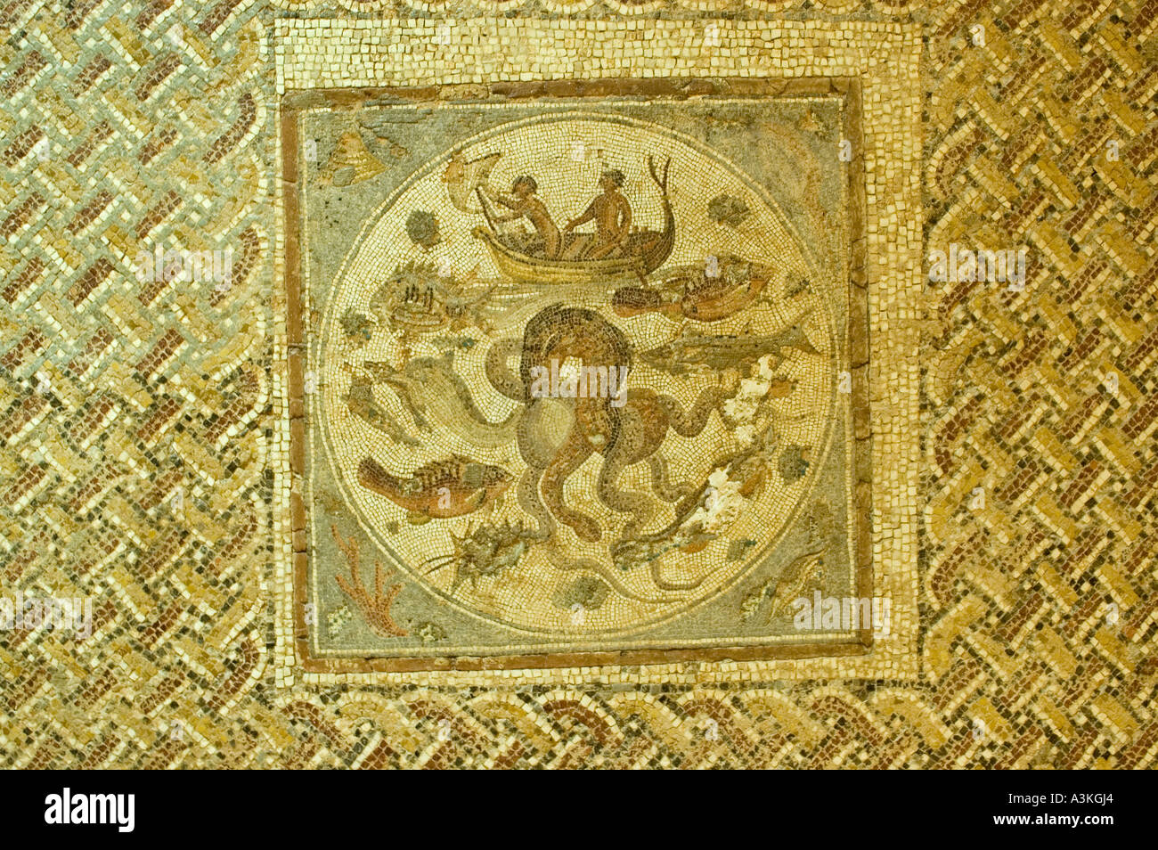 Famous mosaic in the national museum of Tripolis, Libya Stock Photo - Alamy