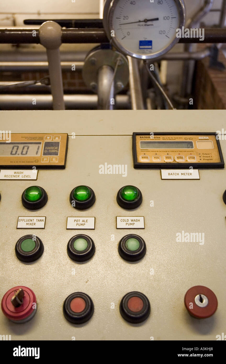 A control panel at the Talisker Distillery Carbost Isle of Skye ...