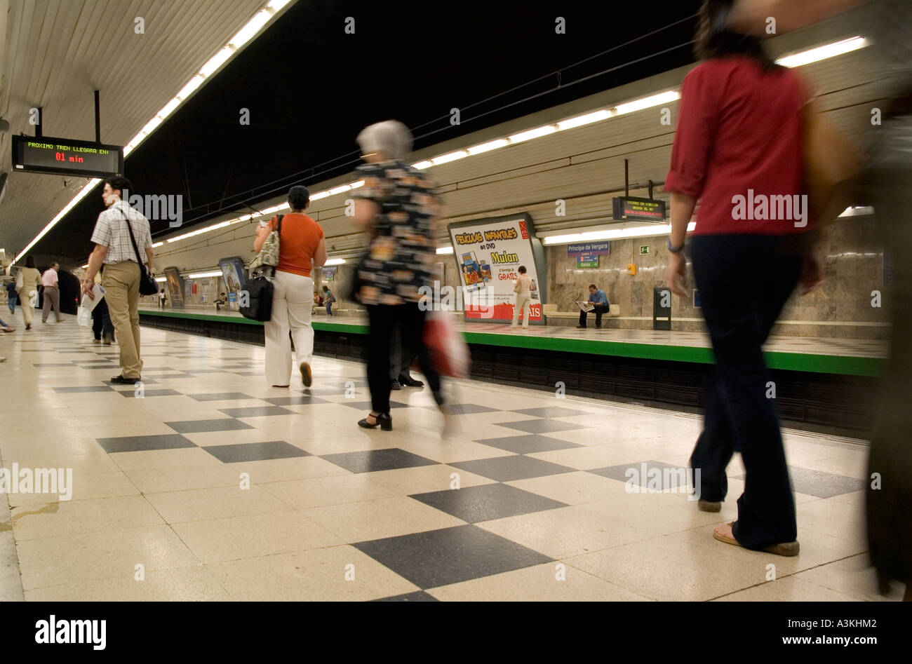 People waiting for the next train at the metro station hi-res stock ...