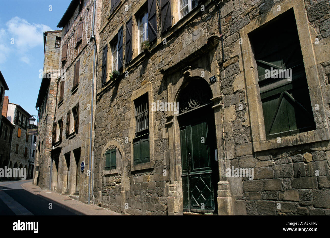 Medieval street in Figeac, Lot, France Stock Photo - Alamy