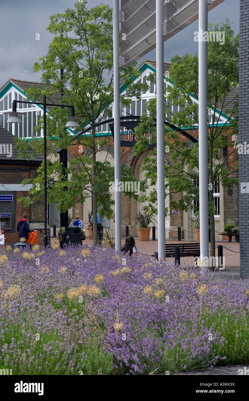 Old and new architecture at entrance to McCarthur Glen Designer outlet ...