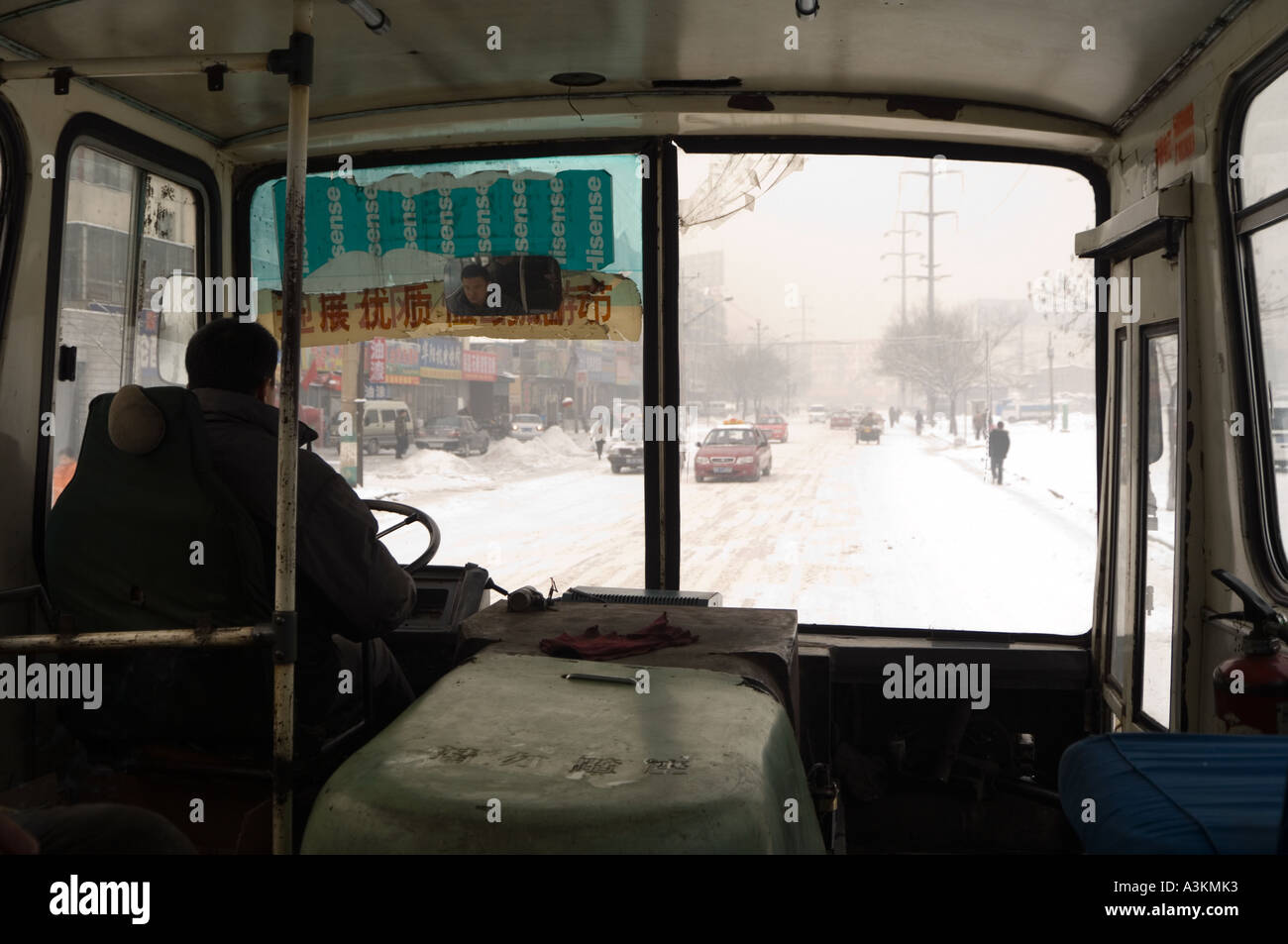 A very cold bus trip Stock Photo - Alamy
