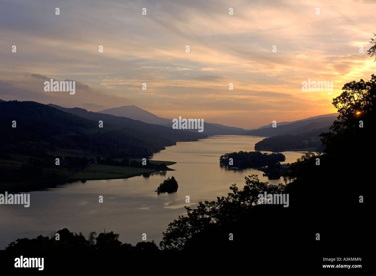 Schiehallion and Glencoe mountains Queens View Pitlochry Perthshire ...