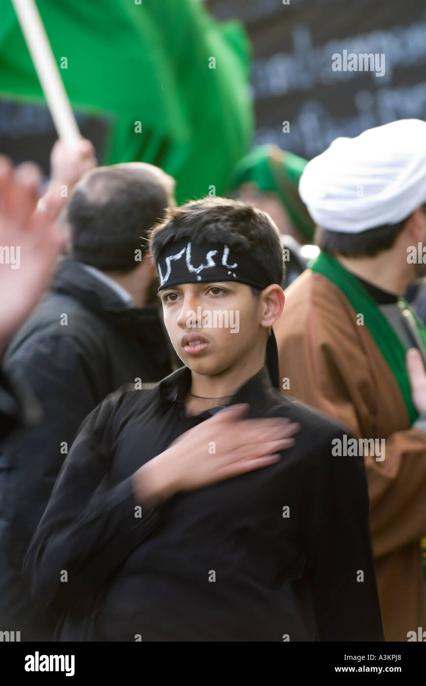 Young shia muslim at Ashura celebrations Glasgow Scotland Stock Photo ...