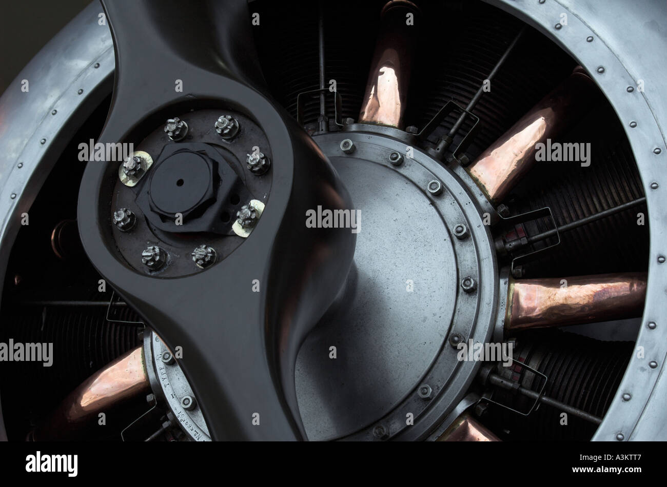 Le Rhone rotary engine Stock Photo - Alamy