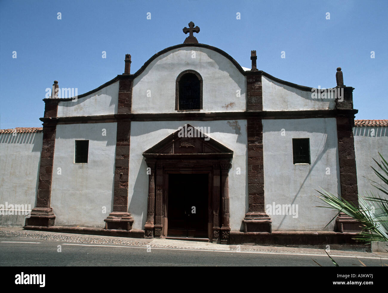 The 17th Century church of San Pantaleo at Macomer Sardinia Stock Photo ...