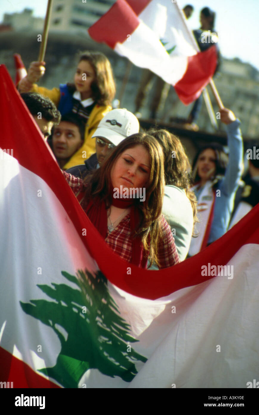 one flag one nation beirut lebanon Stock Photo - Alamy