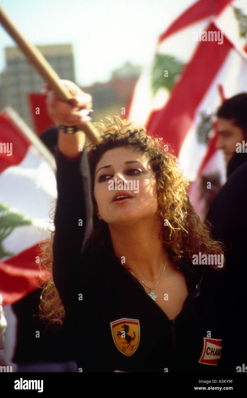 lebanon future on hands beirut Stock Photo - Alamy
