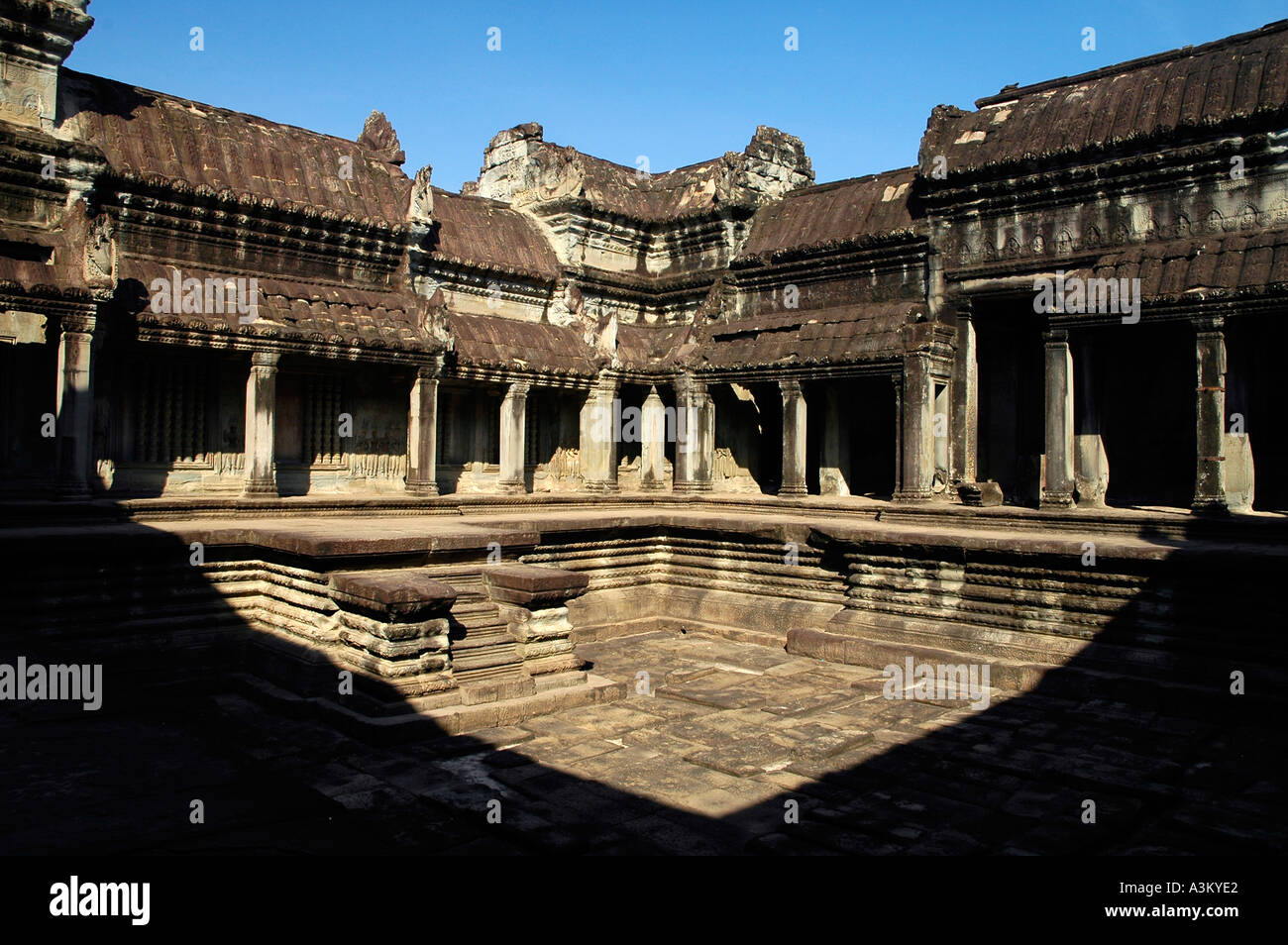 Inside Angkor Wat Temple in Cambodia Southeast Asia Stock Photo - Alamy