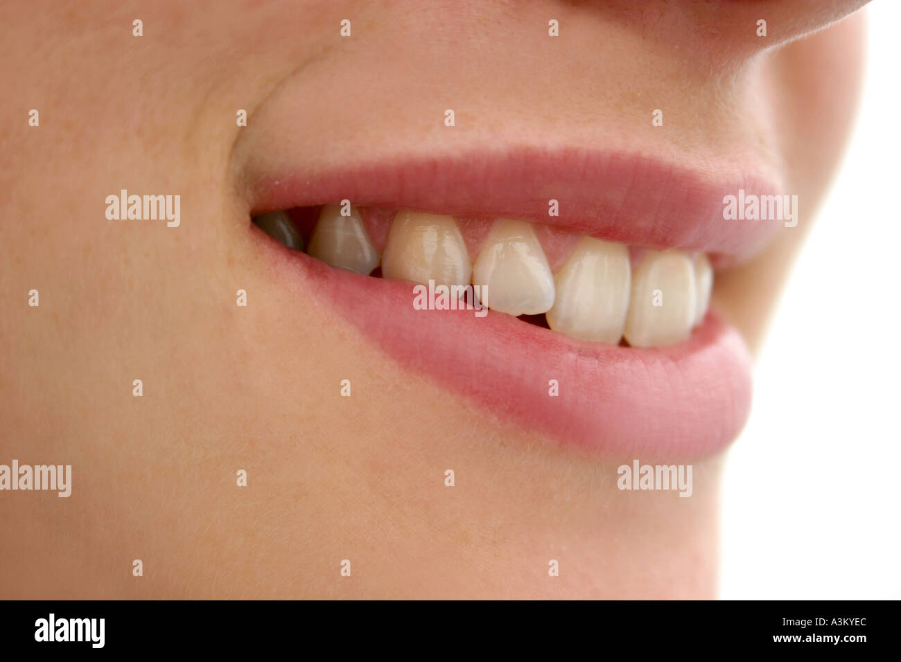 Bright White Teeth Stock Photo - Alamy