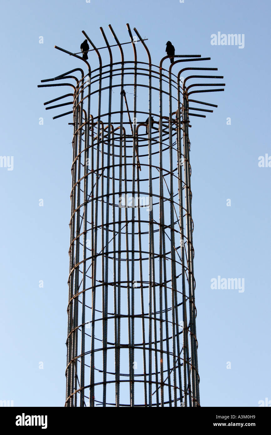 Miami Beach Florida,concrete reinforcing bars,column,high rise ...