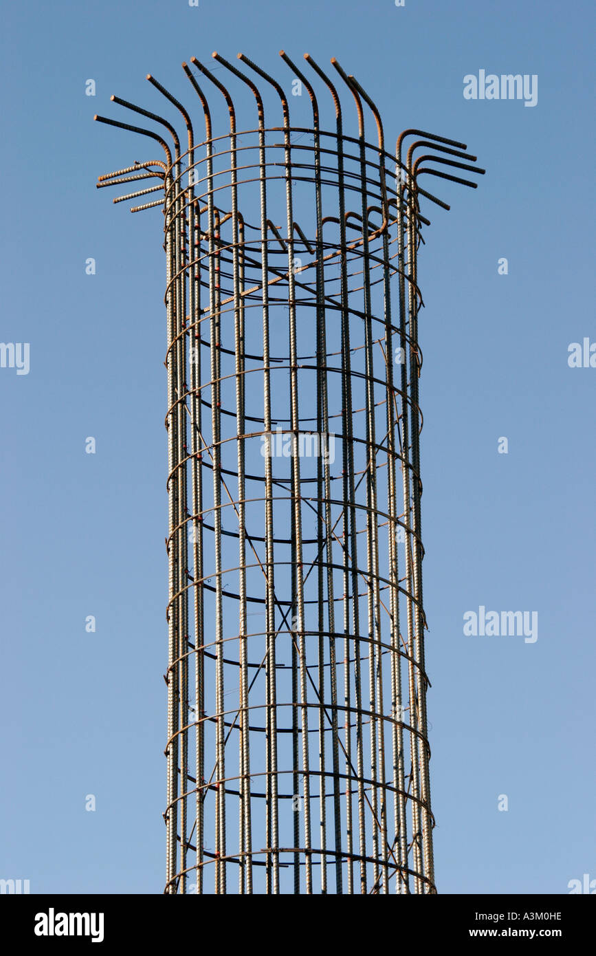 Miami Beach Florida,concrete reinforcing bars,column,high rise ...