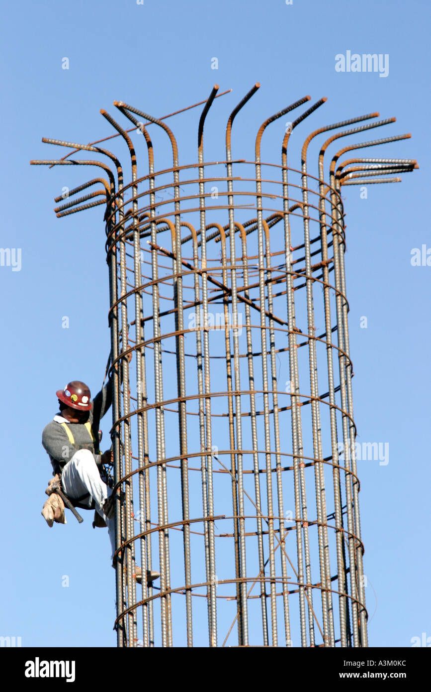 Miami Beach Florida,concrete reinforcing bar bars,pub,column,high rise ...