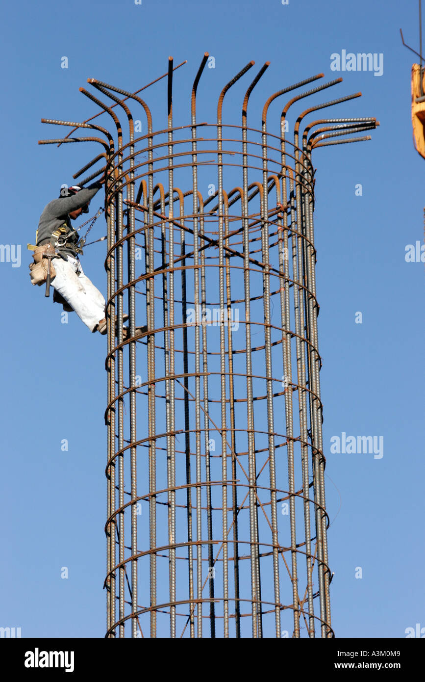 Miami Beach Florida,concrete reinforcing bar bars,pub,column,high rise ...