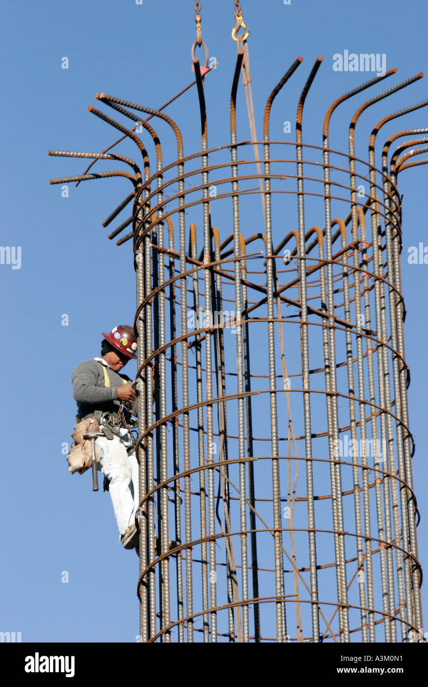Miami Beach Florida,concrete reinforcing bar bars,pub,column,high rise ...