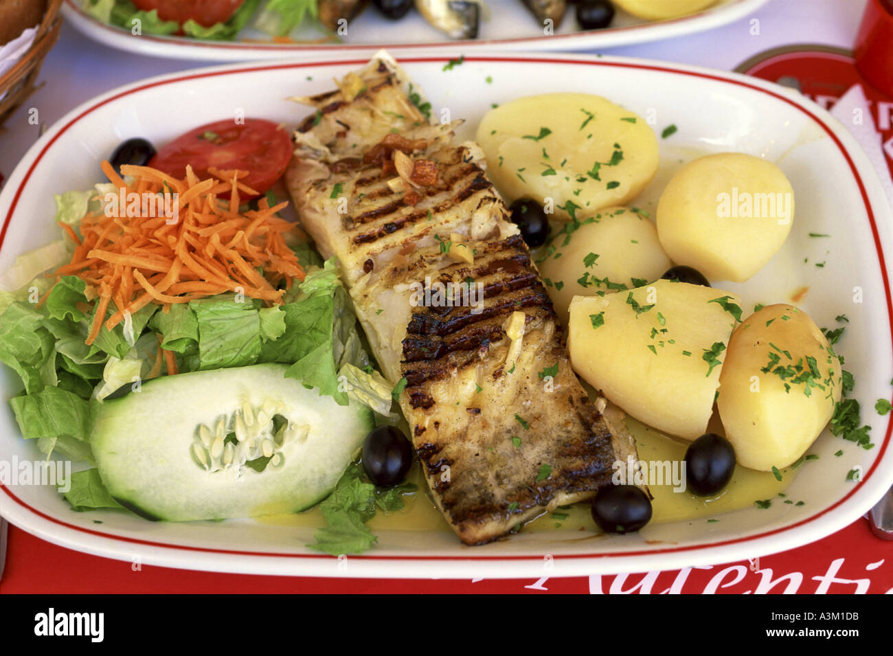 Grilled fish Portugal Stock Photo - Alamy