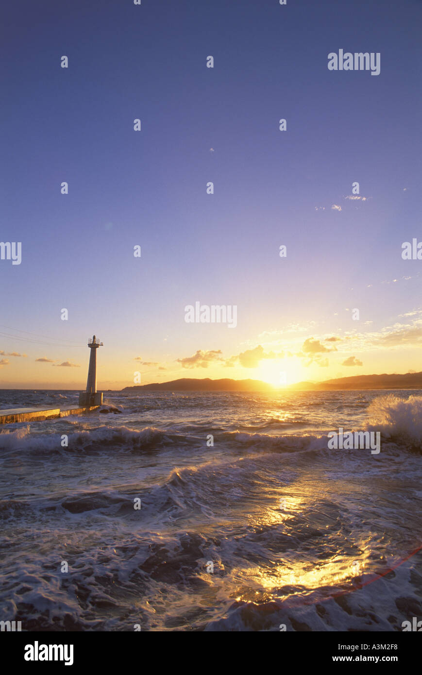 Japan sea wave lighthouse hi-res stock photography and images - Alamy