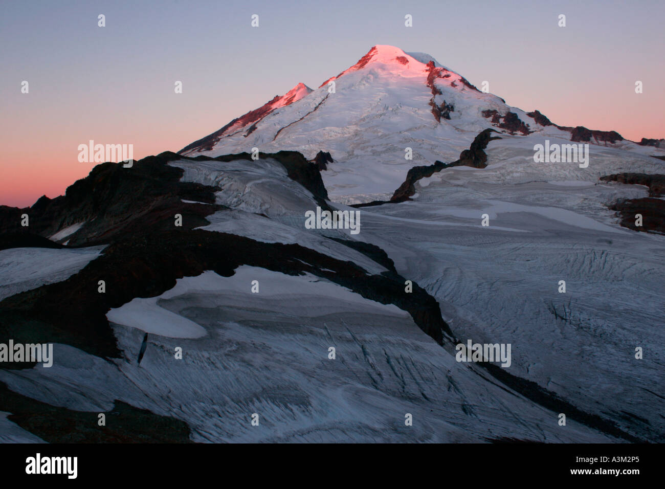 Early light on Mt Baker from Ptarmigan Ridge Mount Baker Wilderness ...