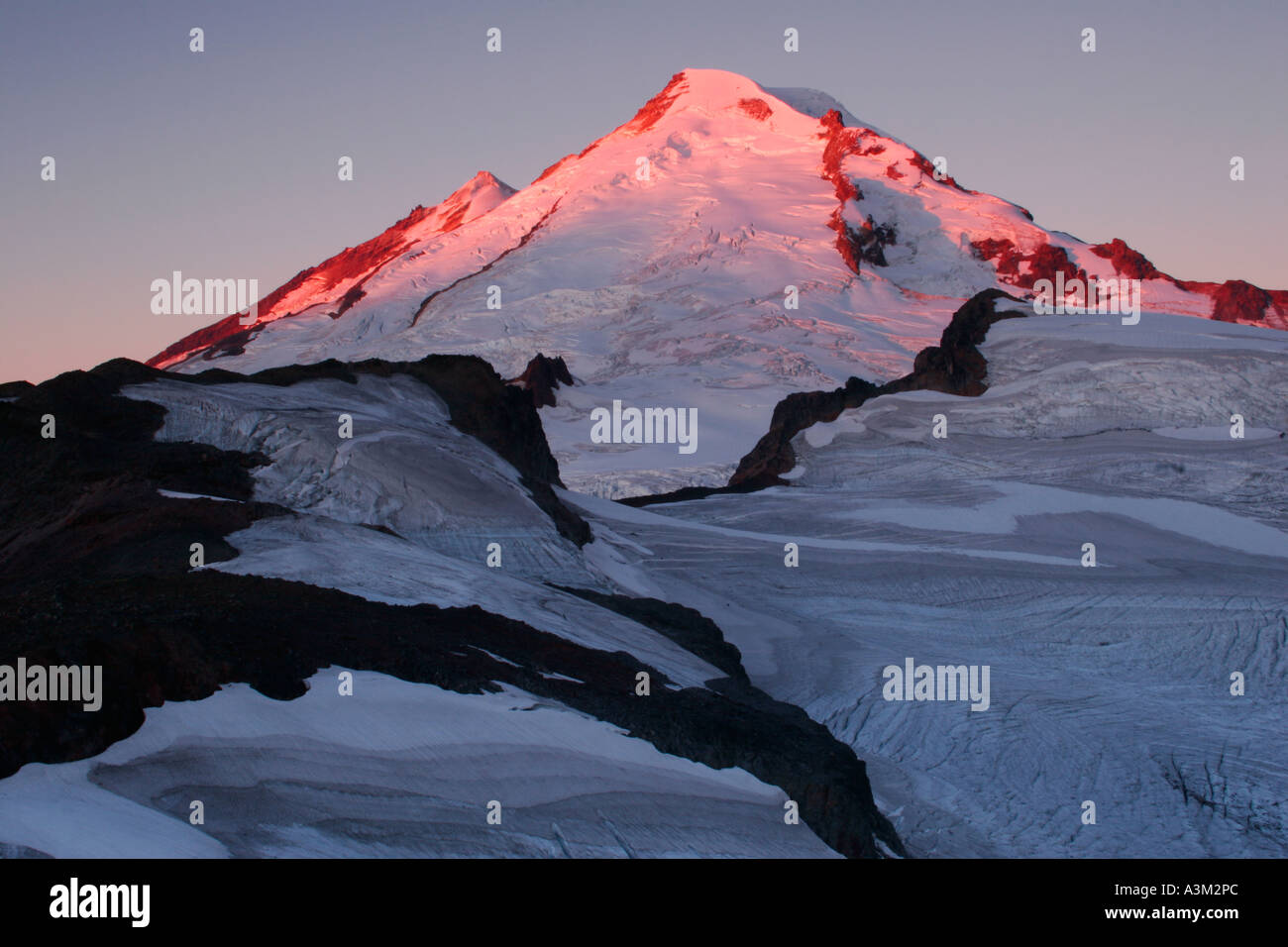 Early light on Mt Baker from Ptarmigan Ridge Mount Baker Wilderness ...