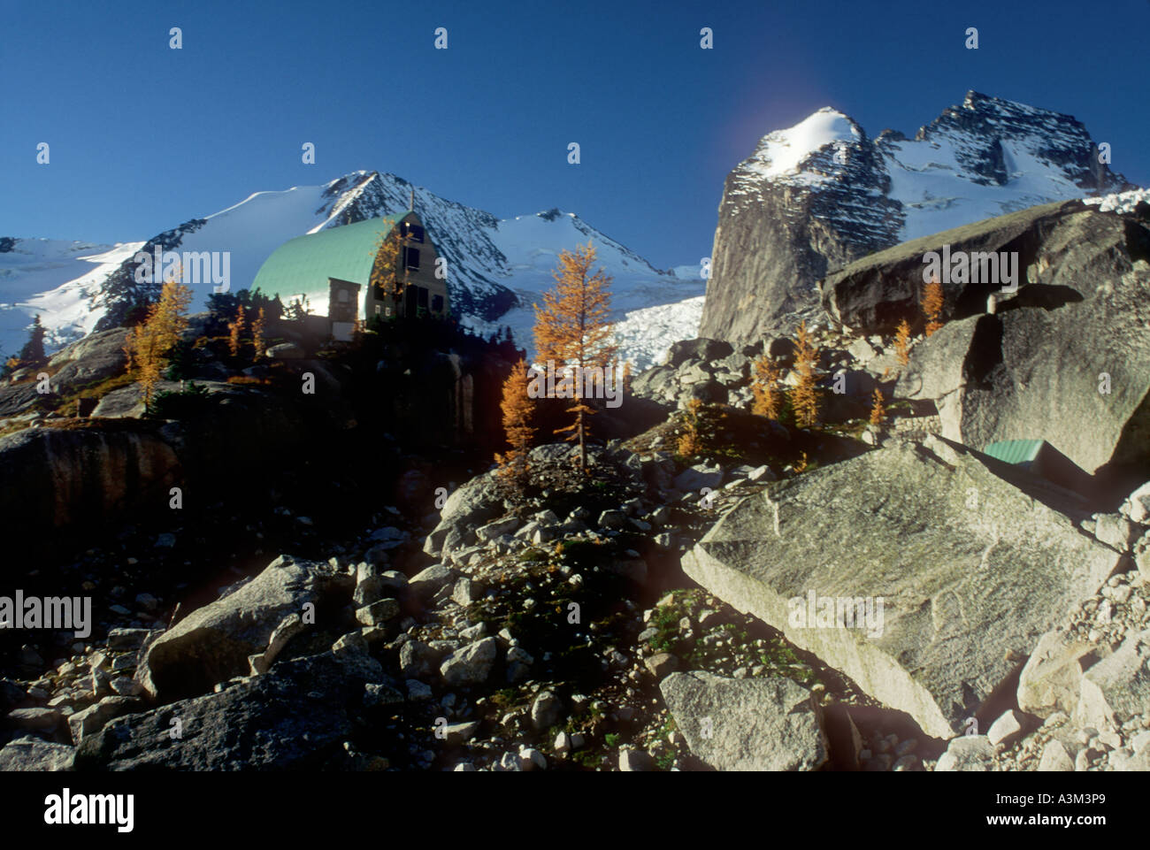 The Conrad Kain Hut in the Purcell Range Bugaboo Provincial Park ...