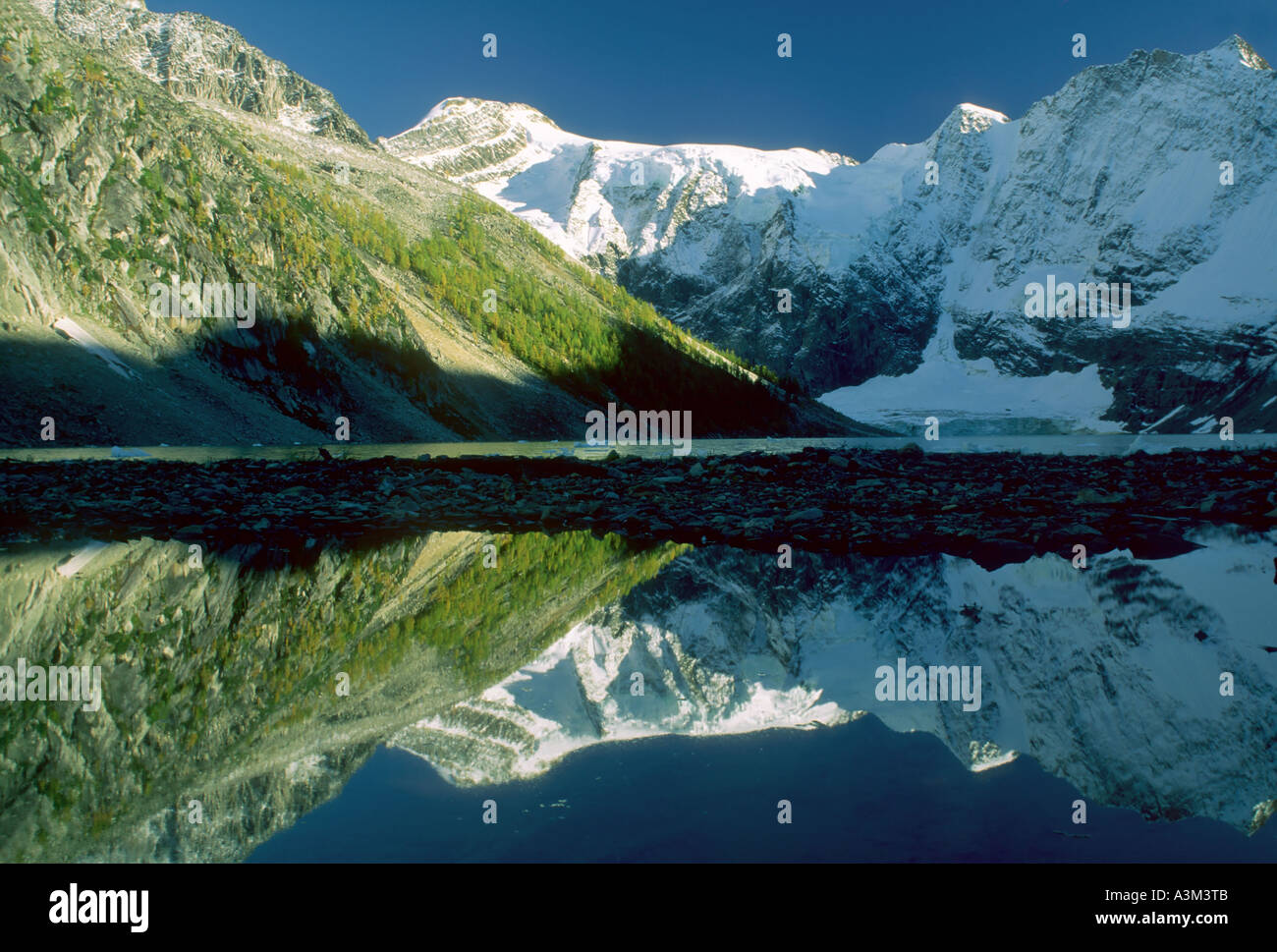 Commander Peak reflected in Lake of the Hanging Glacier Purcell Range ...