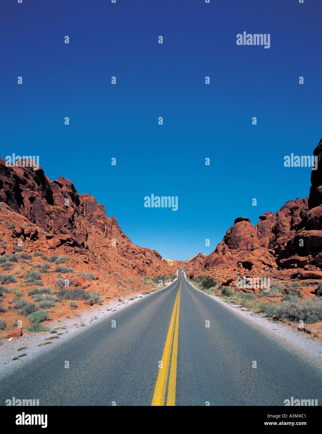 Road Nature Sky Highway Mountains Rocks Stock Photo - Alamy