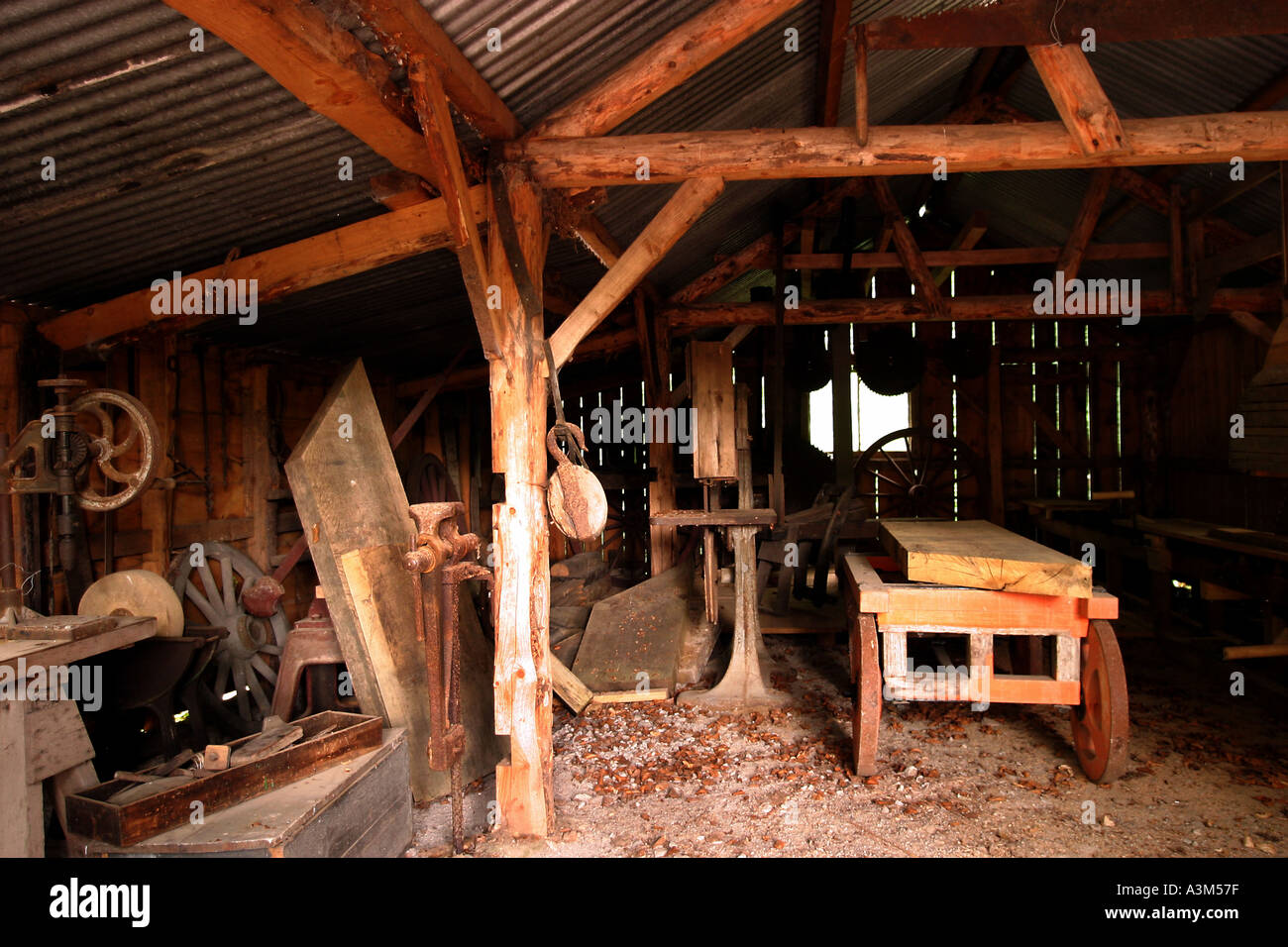 Water powered sawmill hi-res stock photography and images - Alamy