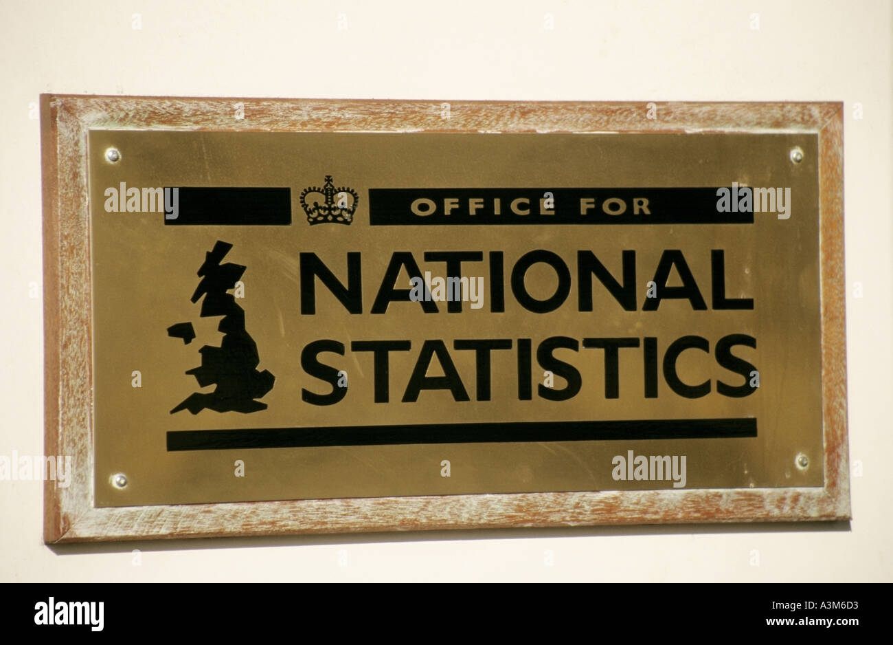 London sign on wall outside the offices of the National Statistics ...