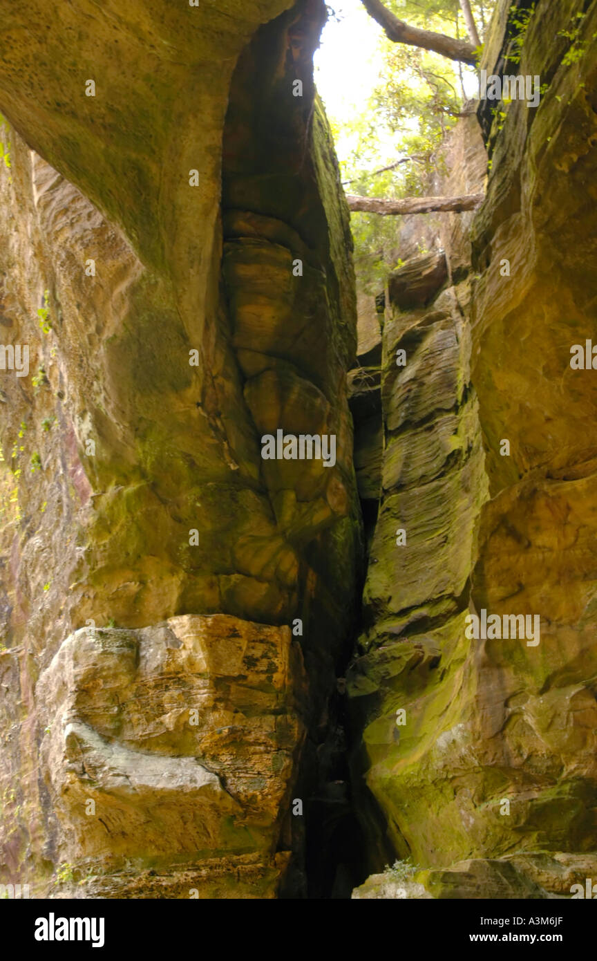Natural stone arch in Carter Caves State Resort Park in Kentucky USA ...