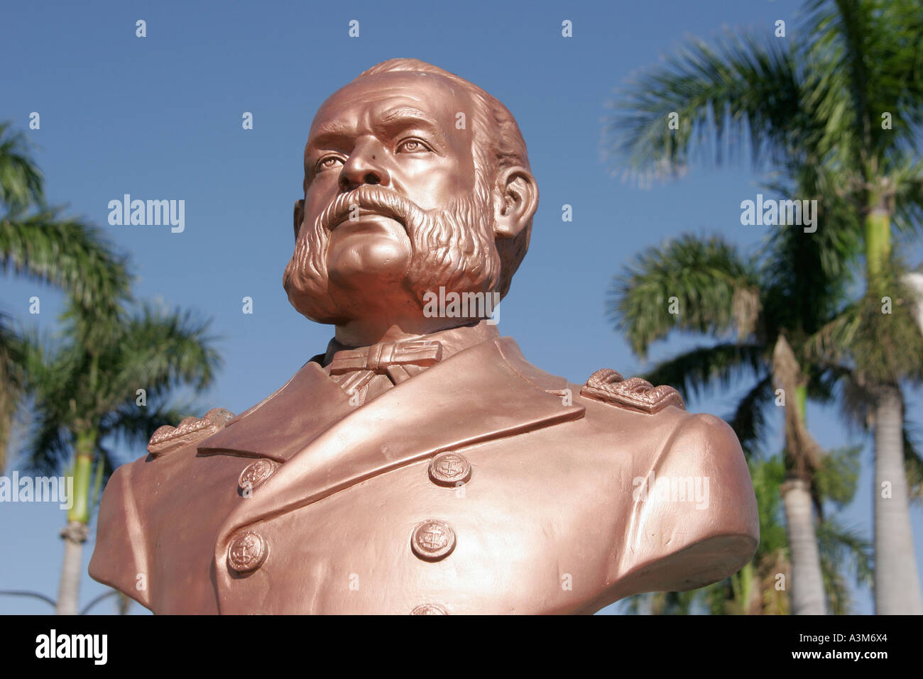 Miami Florida,Biscayne Boulevard,statue,bust,Admiral Miguel Grau ...
