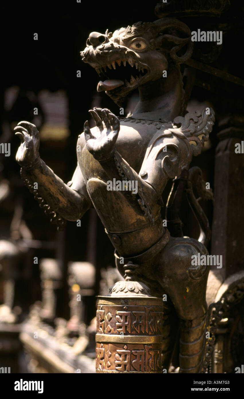 Prayer wheel at the Golden Temple, Patan, Nepal Stock Photo - Alamy