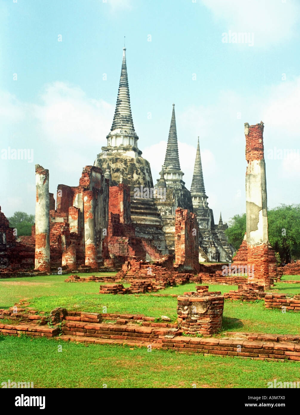 Wat at Ayuthaya, the ancient capital of Thailand, then known as Siam ...