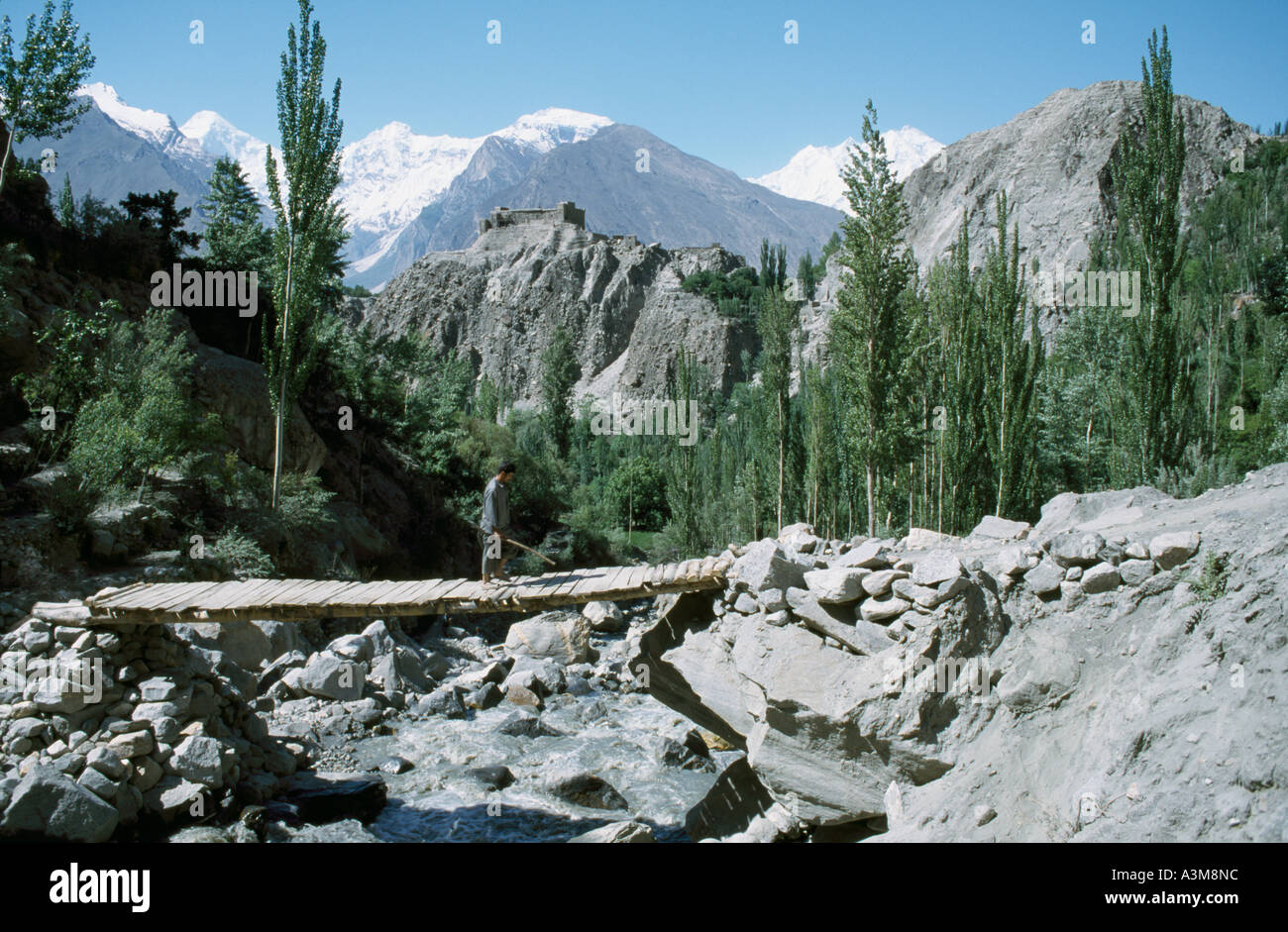 Pakistan hunza river crossing hi-res stock photography and images - Alamy