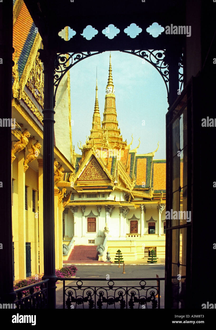 Lofty chedi of the Throne Room, through the door of the Iron House ...