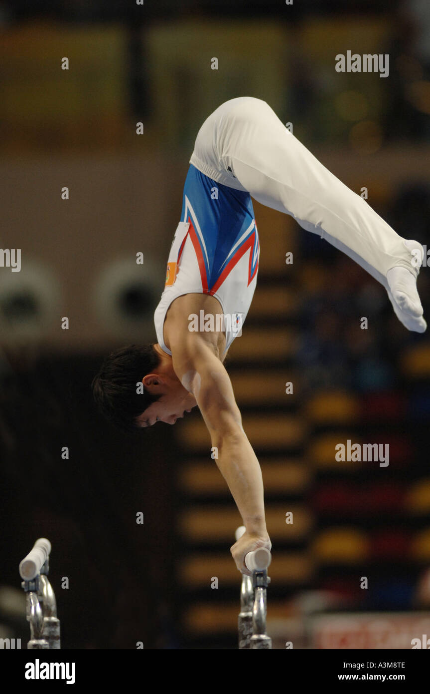 gymnastics competition parallel bars Stock Photo - Alamy