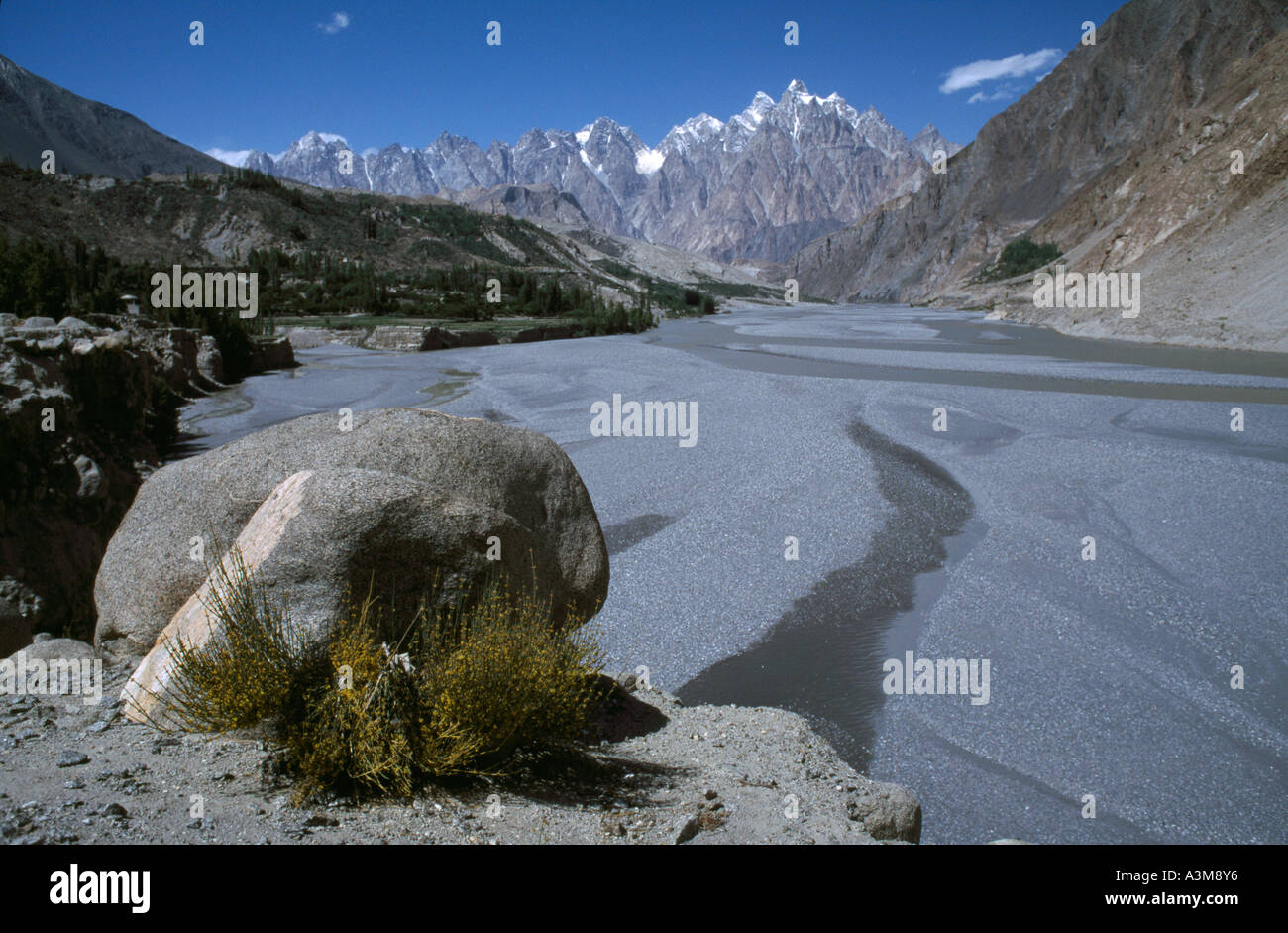 Hunza river, Upper Hunza valley, Pakistan Stock Photo - Alamy
