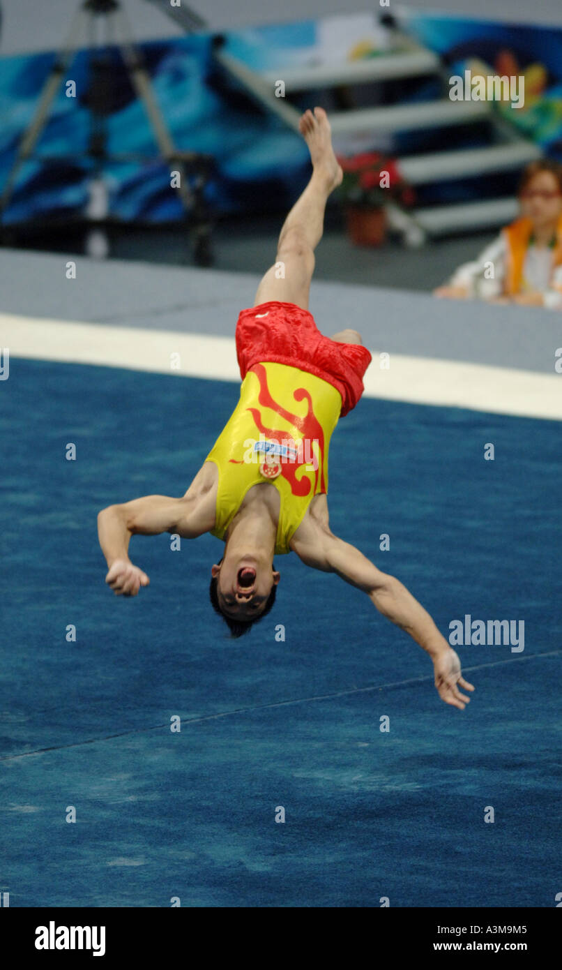 competition athlete on floor exercises Stock Photo - Alamy