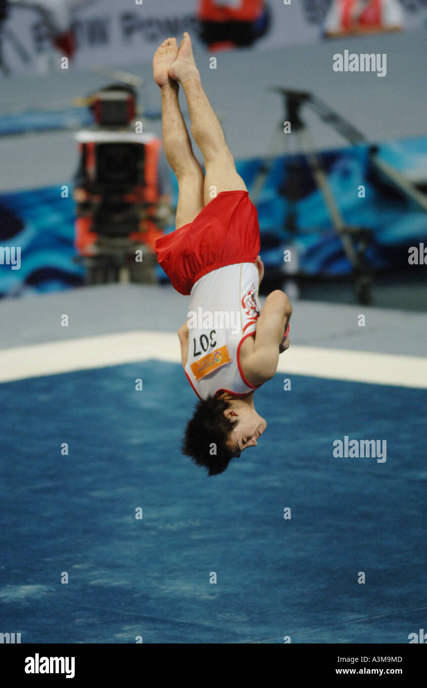 competition athlete on floor exercises Stock Photo - Alamy
