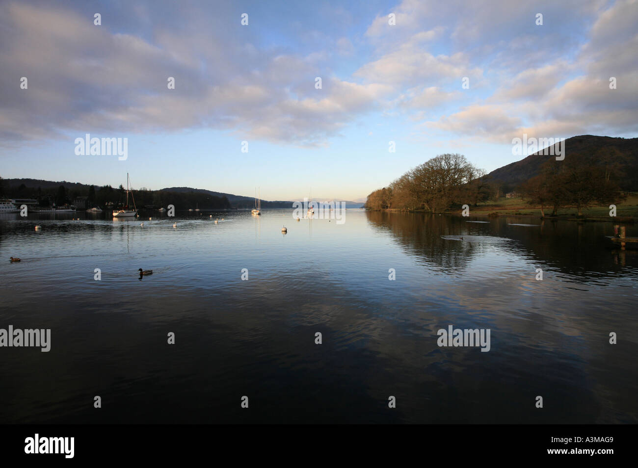 Lake Windermere in winter Stock Photo - Alamy