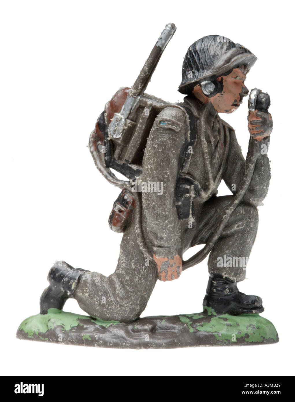Radio operator toy soldier Stock Photo - Alamy