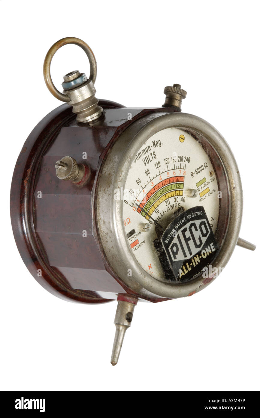 Old volt meter Stock Photo - Alamy
