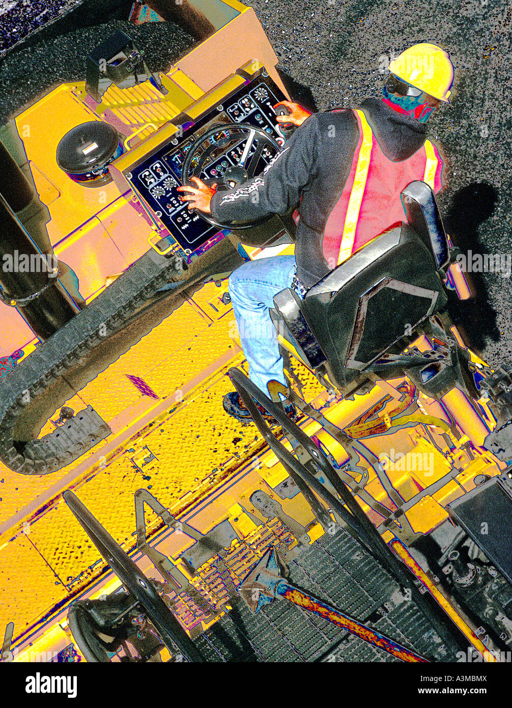 anstract color heavy equipment machine operator Stock Photo - Alamy